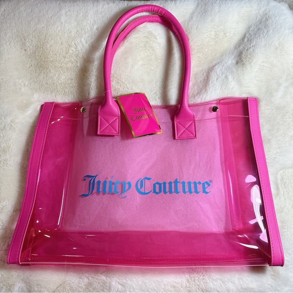 Juicy Couture | Bags | Nwt Juicy Couture Pink Clear Tote Bag Y2k | Poshmark
